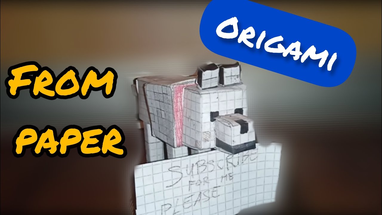 How to make Minecraft dog from paper 🐕 / як зробити Майнкрафт собаку з ...