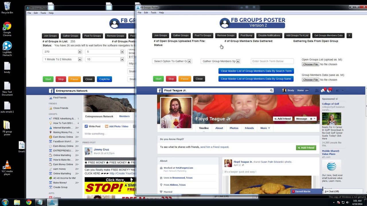 Facebook Groups Poster Version 2 Demo || Facebook Groups Auto Poster ...