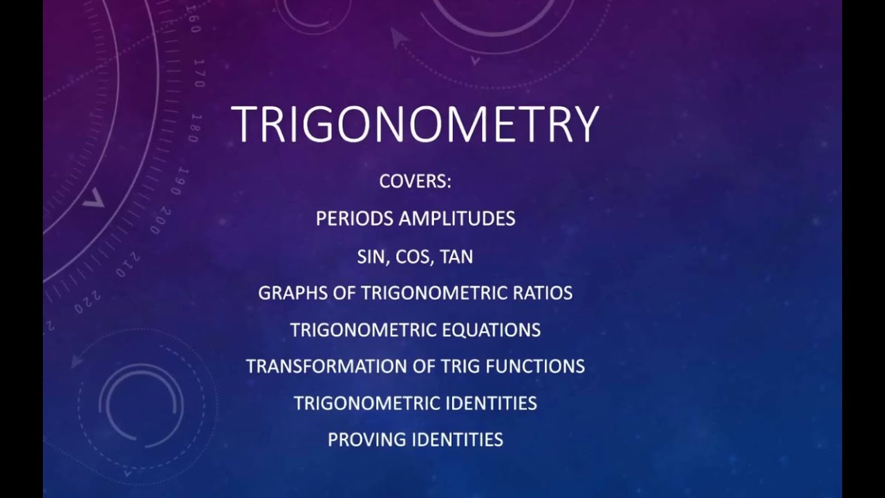 9709 Maths A Level: Trigonometry Part 1. Conceptual Cambridge - YouTube
