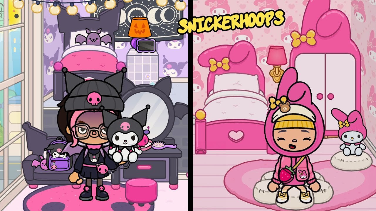 Kuromi VS Melody HOUSE DECOR Challenge | Toca Life World *With Voice ...