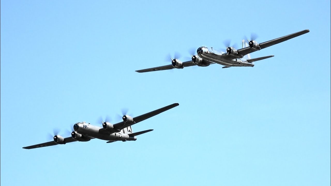 B-29 Doc and FiFi flying together - Oshkosh 2017 - YouTube