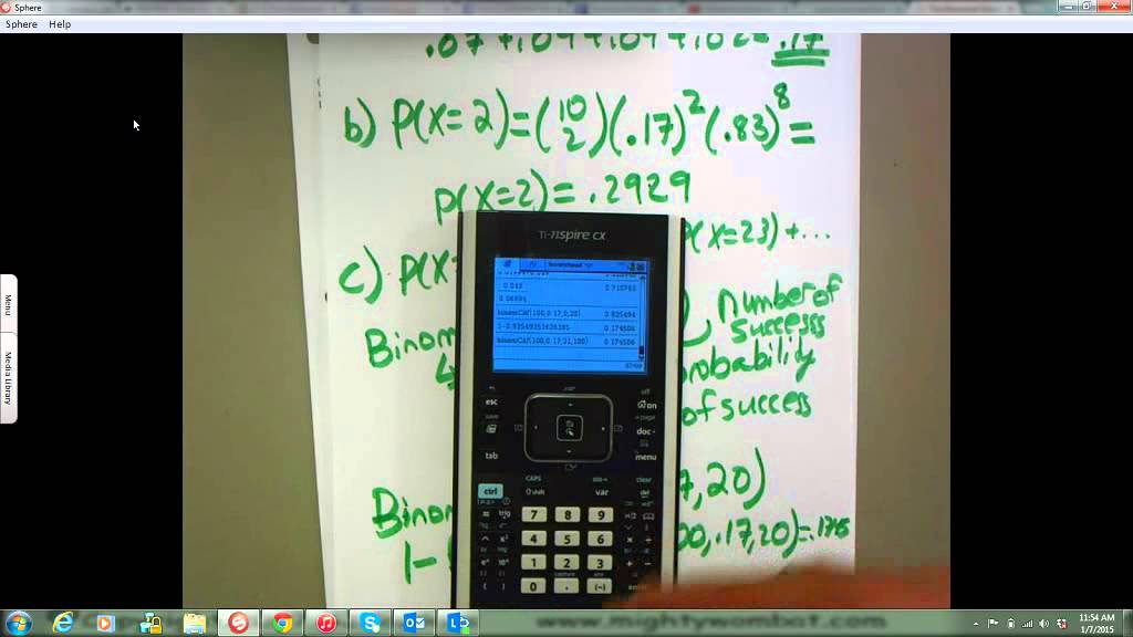 AP Stats_ Normal Approximate Binomial_Jan7_2015_Part1 - YouTube