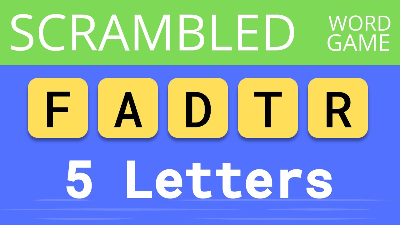 Scrambled Word - 5 Letter Words | # 13 | Wordle Vocabulary Training ...
