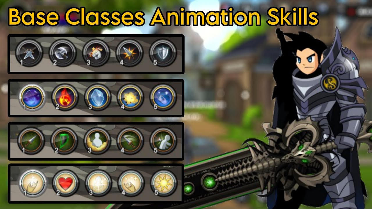 [AQW Infinity] Base Classes Animation Skills - YouTube