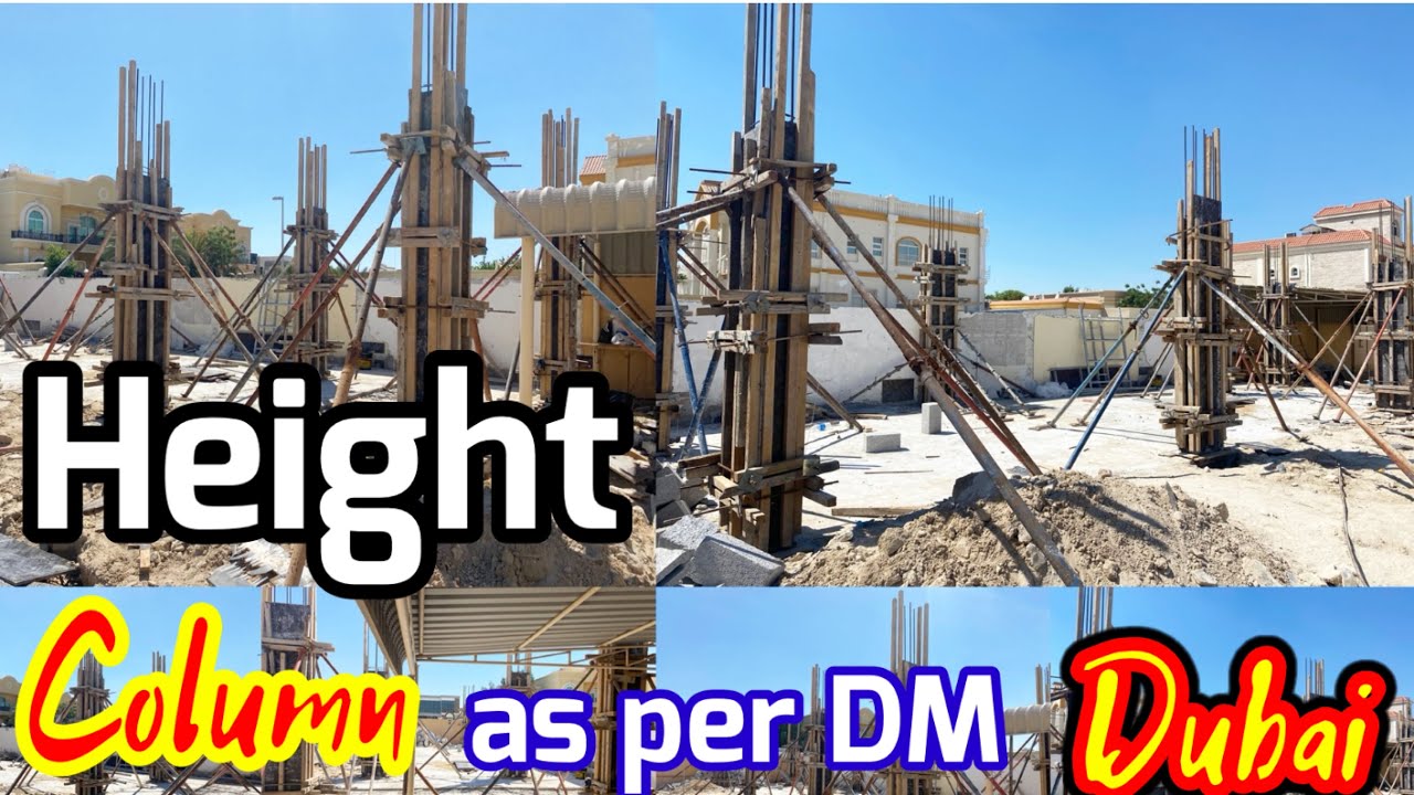Step:15/Column Footing Height As per Dubai Muncipality Rules/RCC Column ...