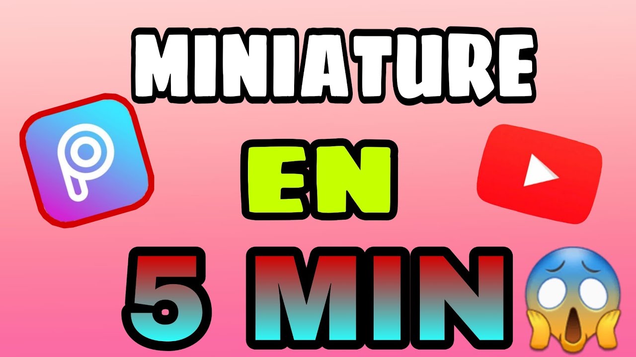 Comment faire une miniature en 5 min sur Picsart (appli gratuite) - YouTube