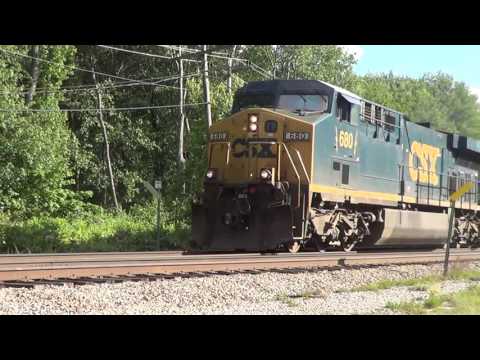 SEPO w/  CSX 680,  CSX 754,  CSX 5216 and Eimskips on headpin at Plaistow 6/15/16