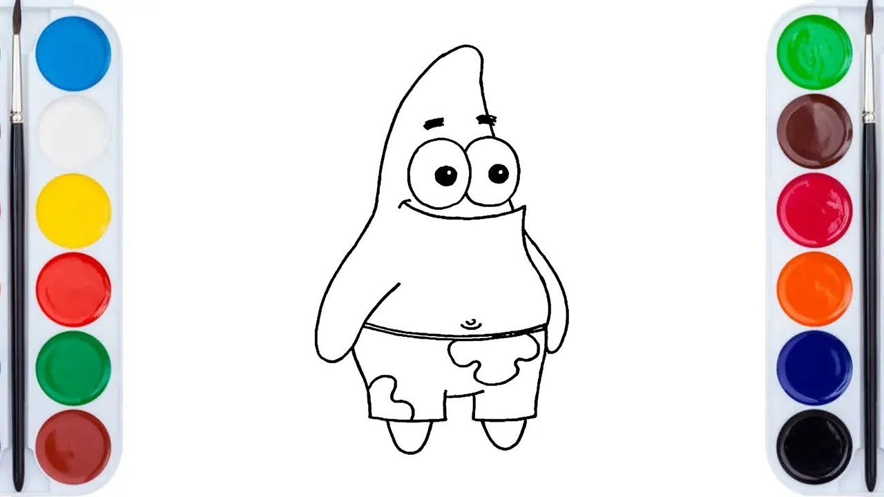 Easy drawing Patrick for kids - YouTube