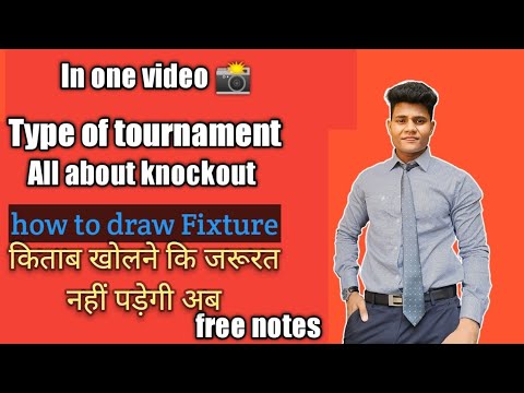 Types of Tournament | knockout , Importance, fixture draw,byes, matches ...