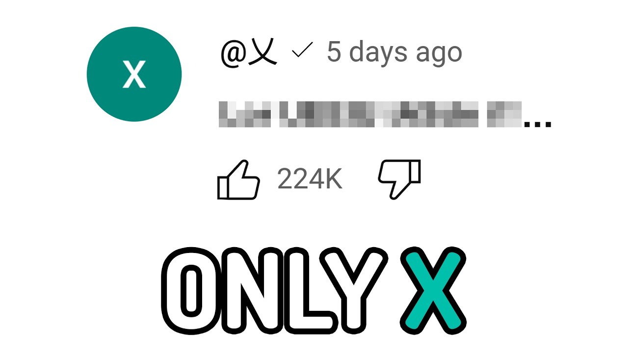 Only X can comment on this video - YouTube