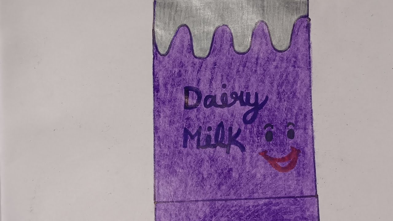How to make drow tha dairy milk/easy drawing/ chocolate drowning/Yt ...