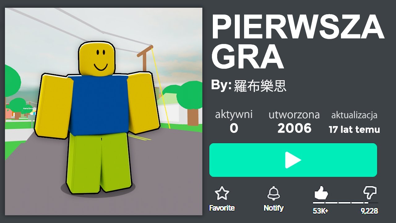 Zagrałem w PIERWSZE GRY w ROBLOX... 😲 - YouTube