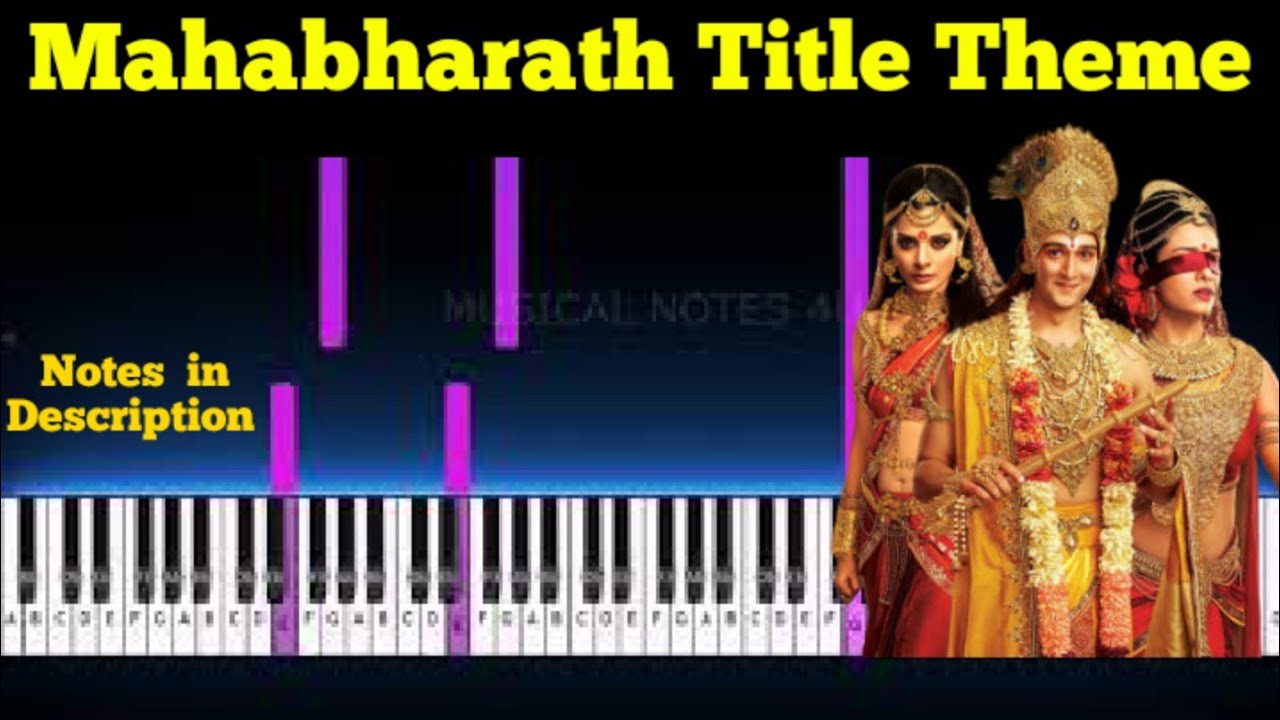 Mahabharat Title Theme Piano Notes | vijay tv | Musical Notes 4u - YouTube