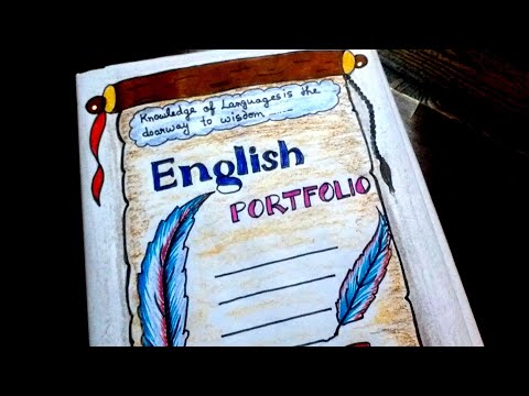 English Portfolio cover page |English project file cover page | - YouTube