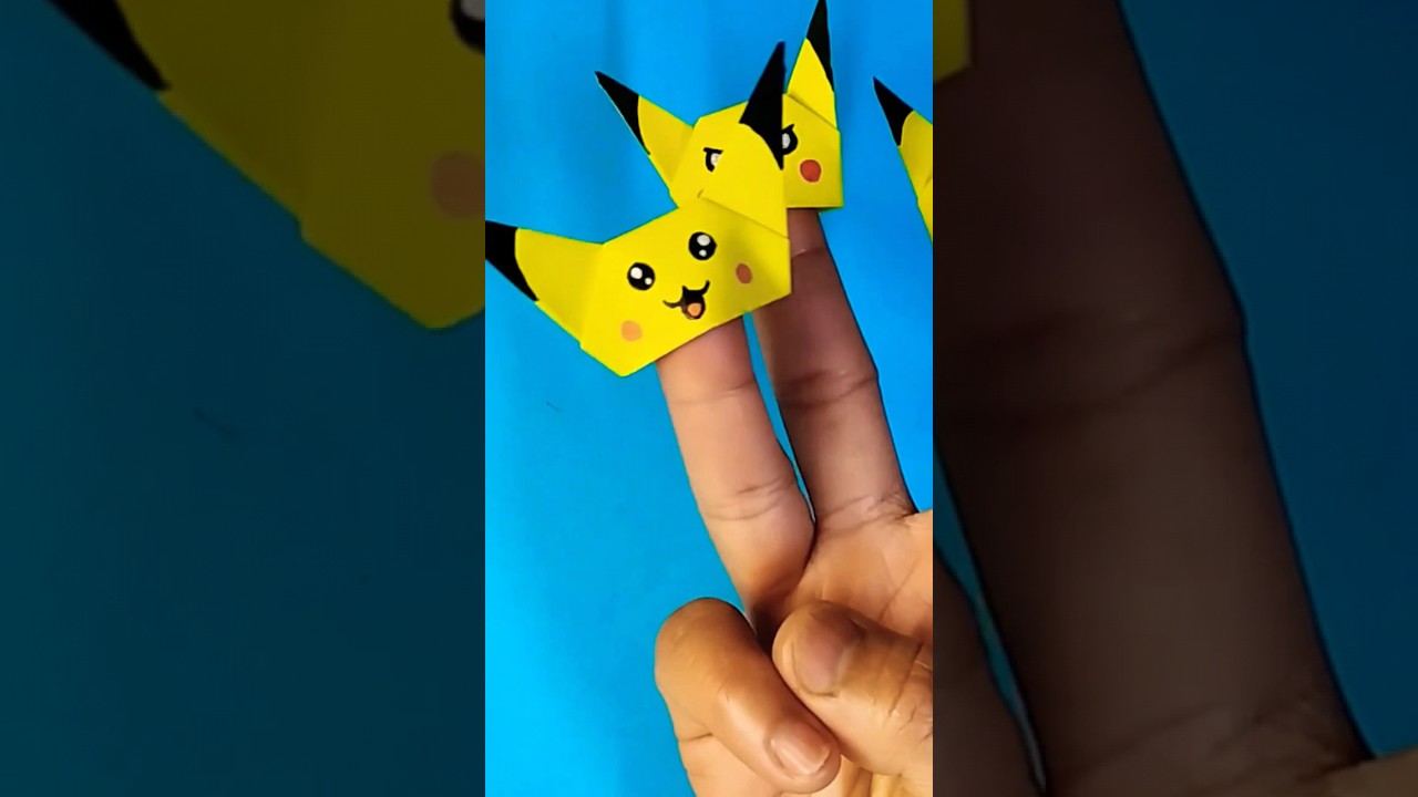 Pikachu Finger Puppet DIY - YouTube