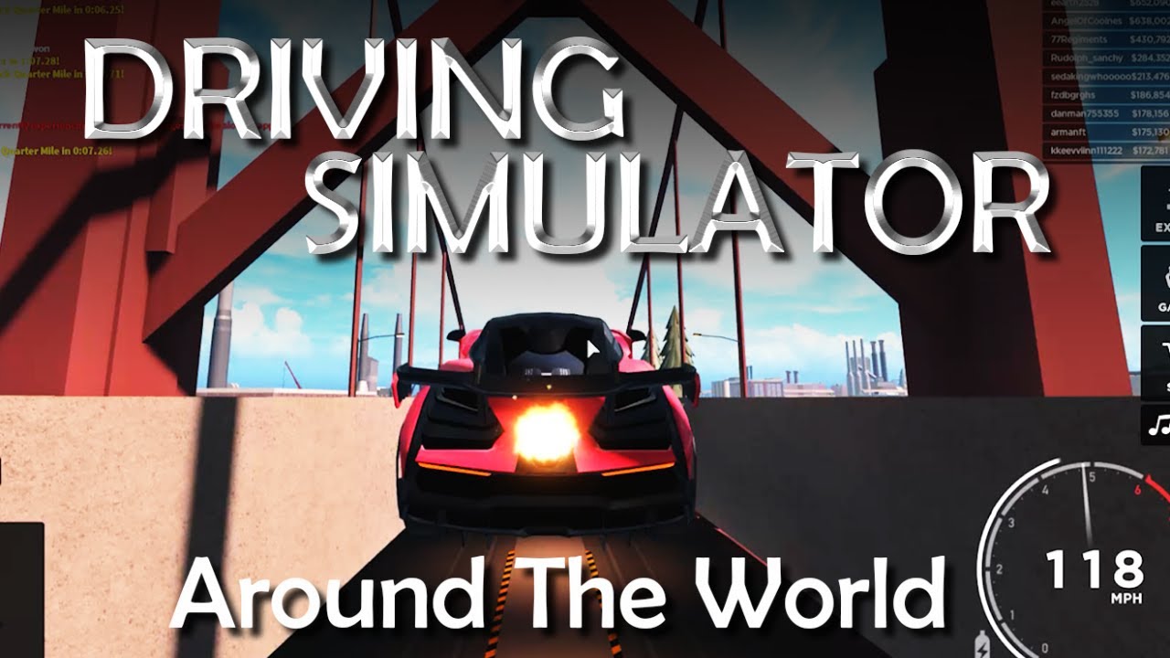Around the World Race and jumps | ROBLOX DRIVING SIMULATOR - YouTube