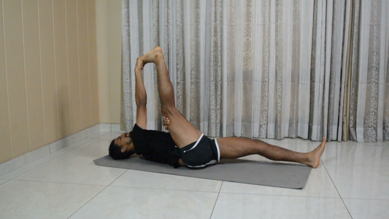Reclined stretch - YouTube