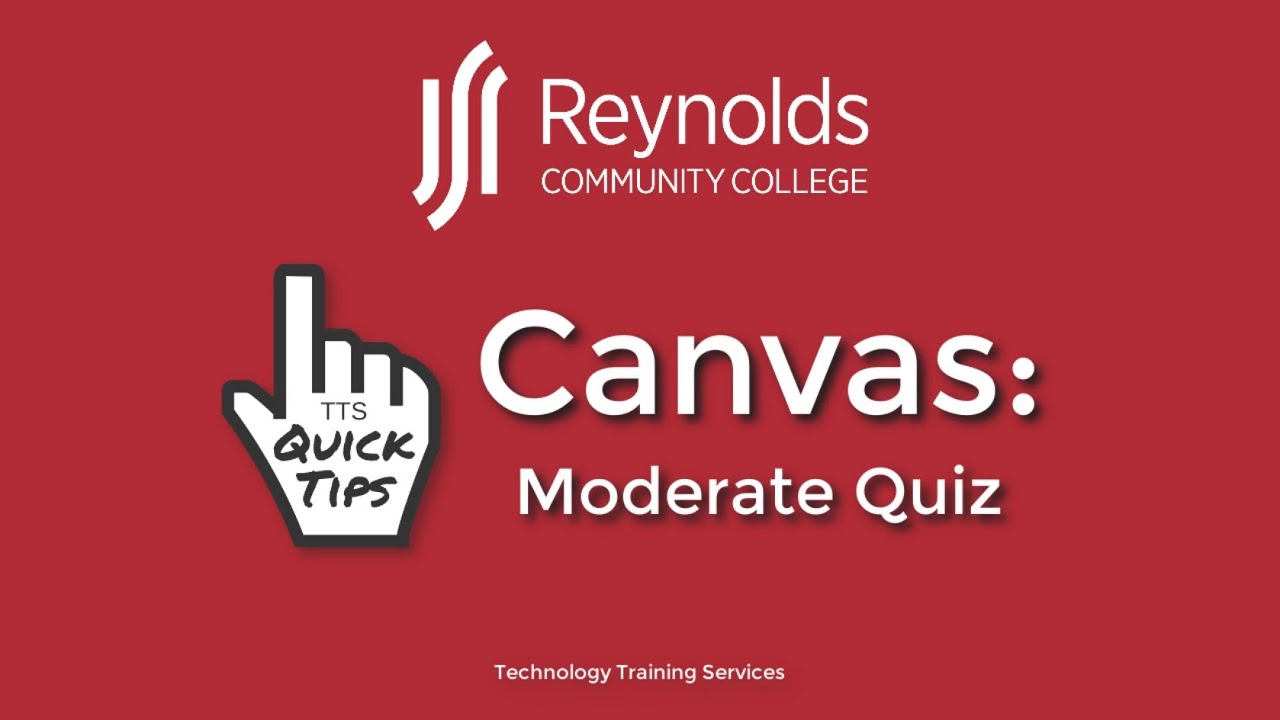 TTS Quick Tips | Canvas: Moderate Quiz - YouTube