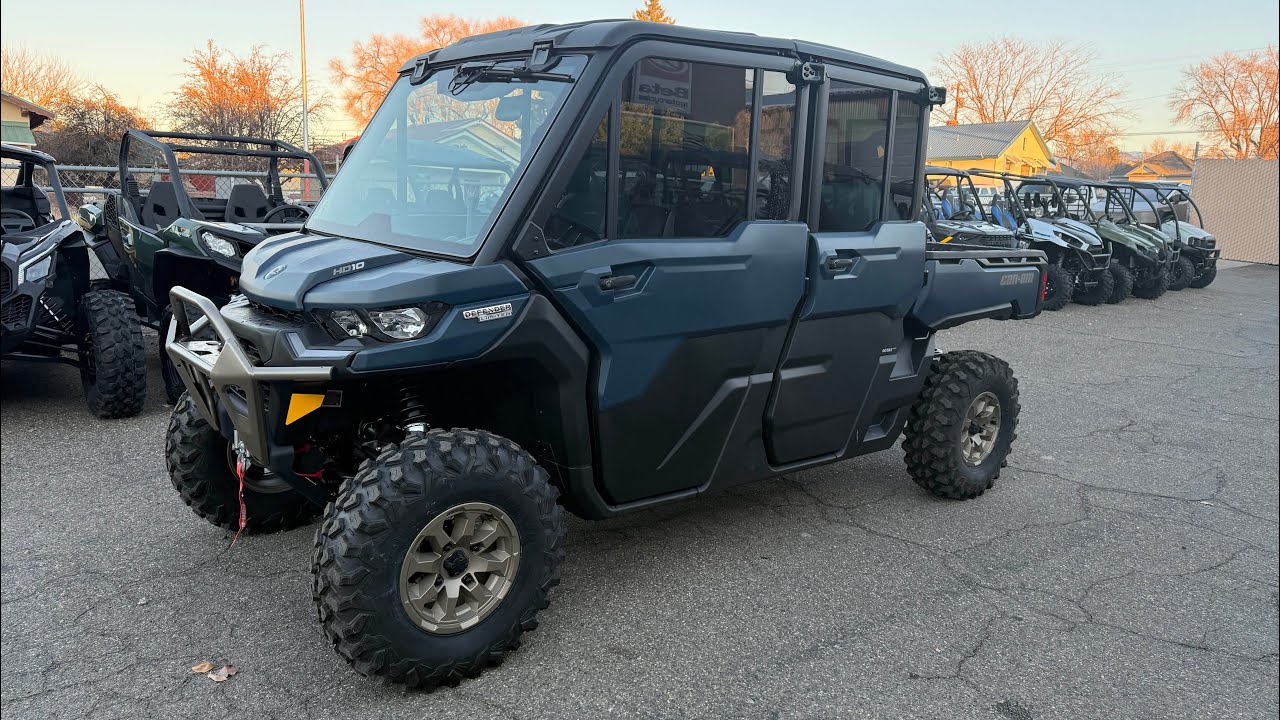2025 Can-AM Defender Max Limited in Dusty Navy - YouTube