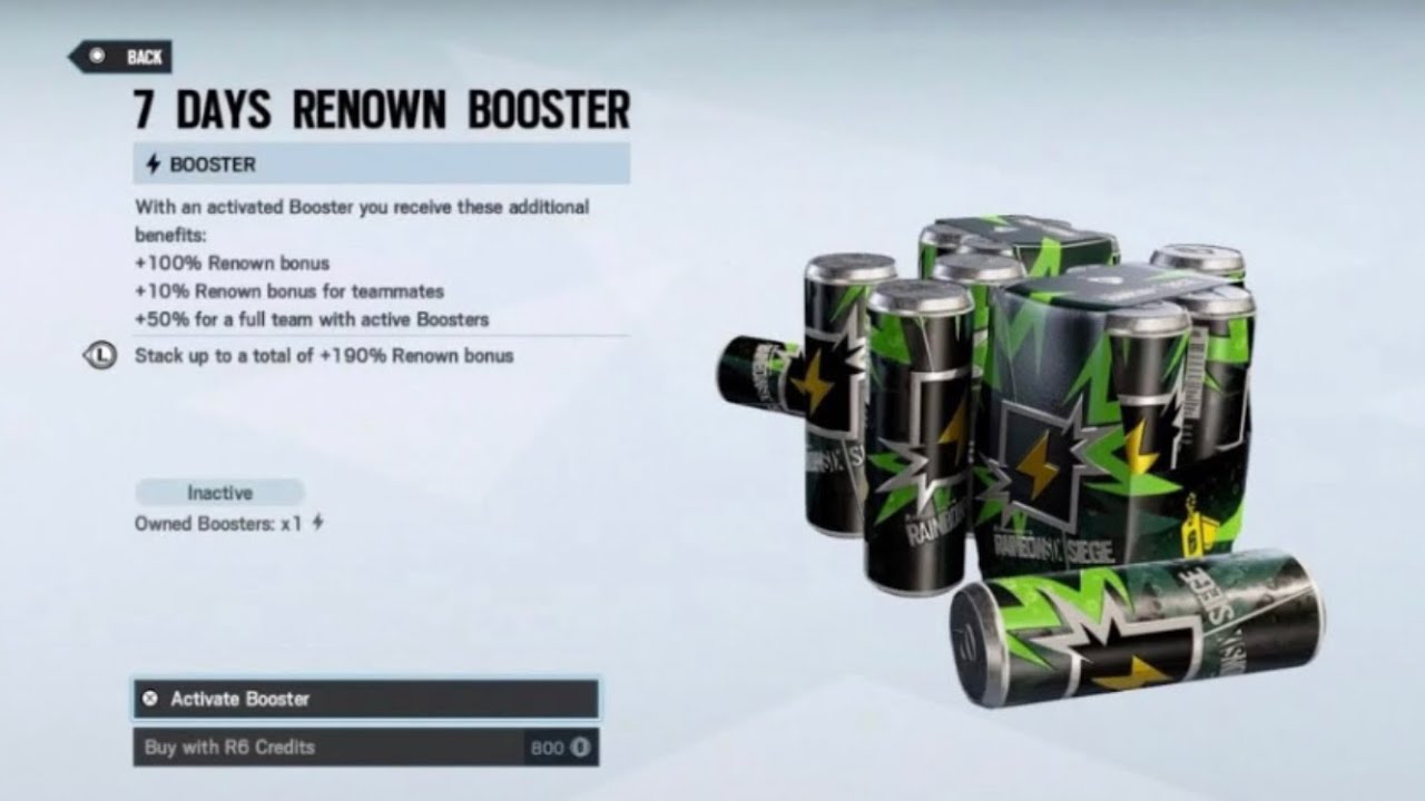 HOW TO GET FREE RENOWN BOOSTERS IN RAINBOW SIX SIEGE - YouTube