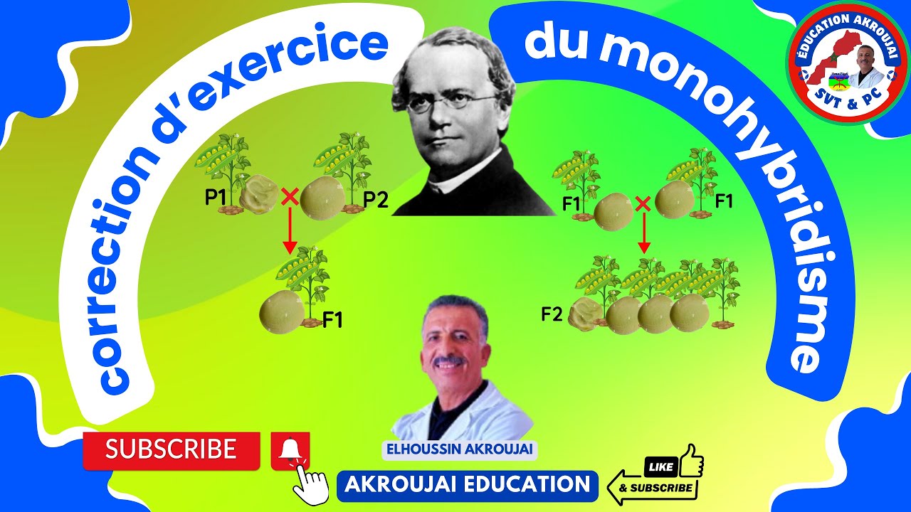 monohybridisme: Travaux de Mendel sur les petits pois avec dominance ...