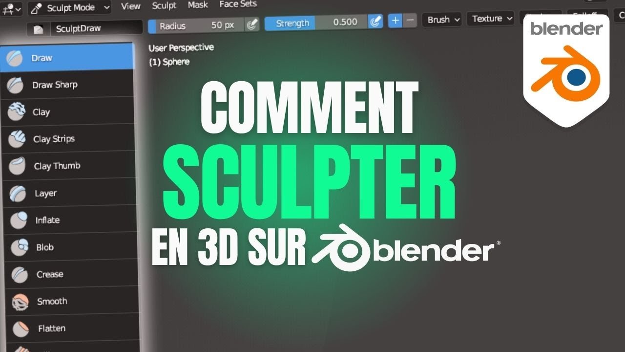 Apprendre la Sculpture 3D sur Blender - Tutoriel débutants - YouTube