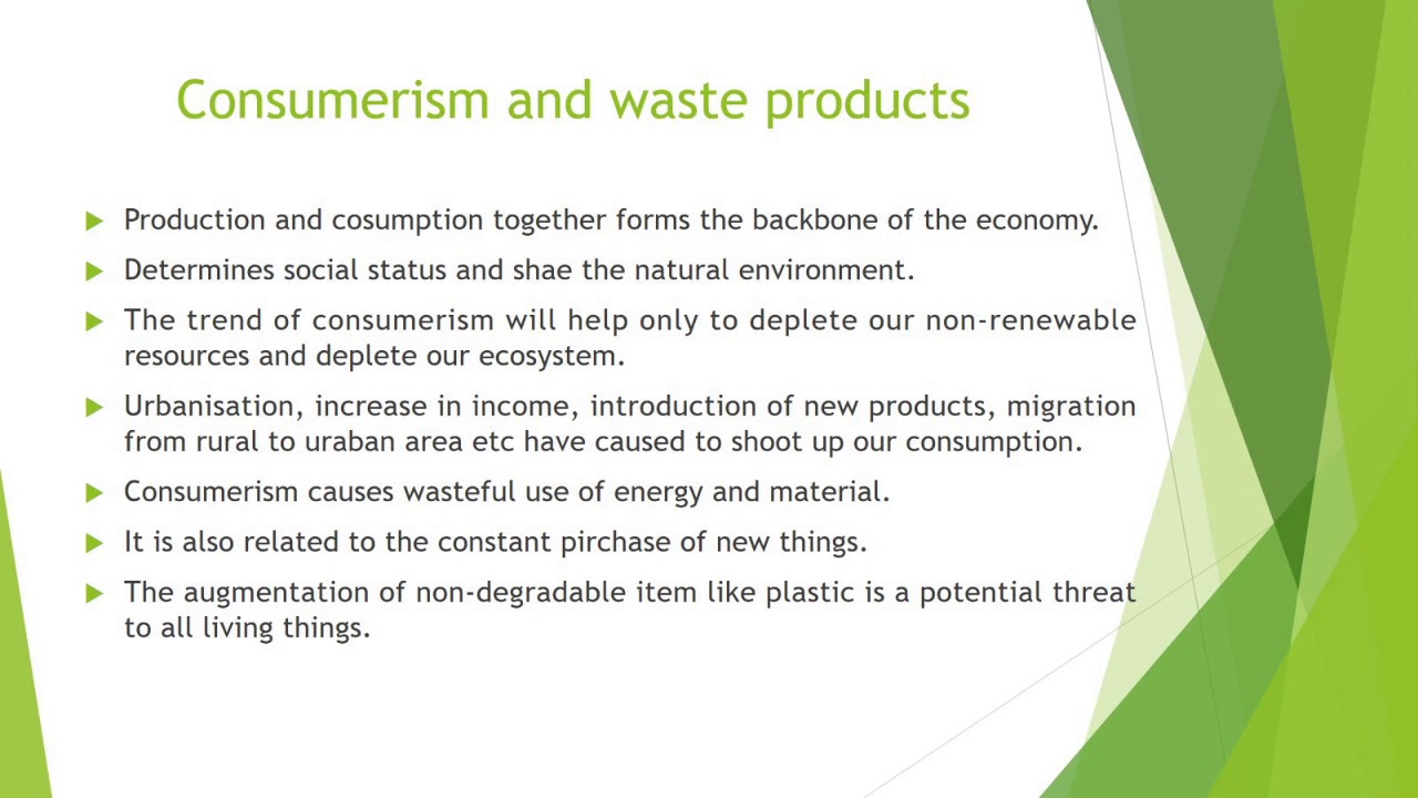 Consumerism & waste products - YouTube