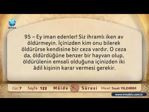 Arapça ve Türkçe sesli, mealli Kur'an ı Kerim  CÜZ 7