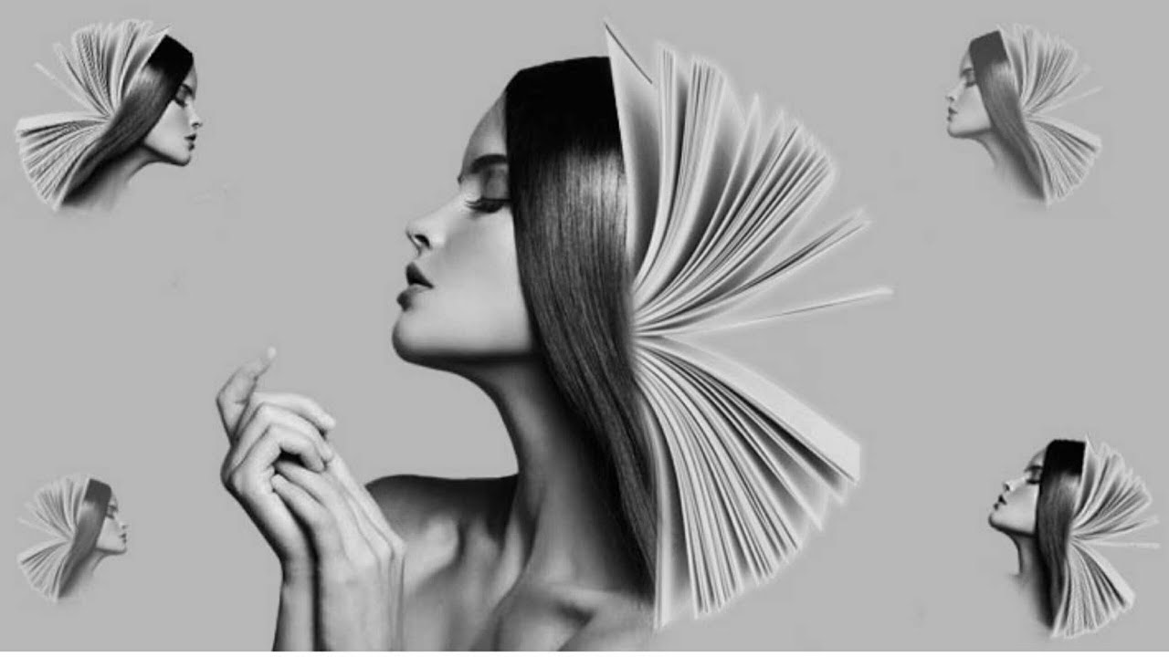 Creative Photo Manipulation | Portrait and Book effect | Photoshop ...