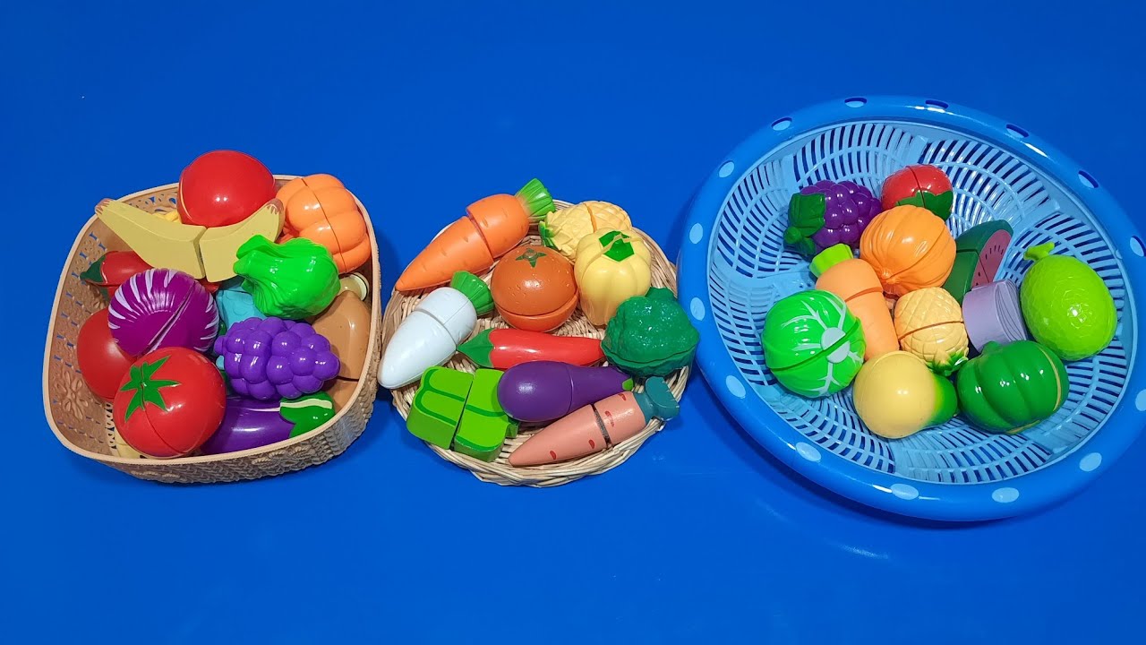 cutting fruits and vegetables play food | Funny food | satisfying video ...