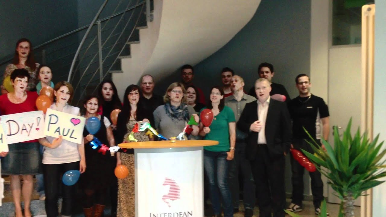 Happy Birthday Paul from Interdean Frankfurt - YouTube