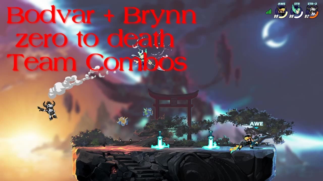 Bodvar + Brynn zero to death Team Combos - YouTube
