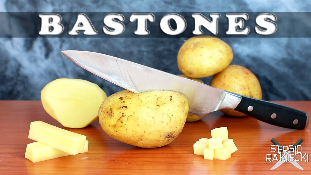COMO CORTAR PAPAS FRITAS - PAPA BASTON - YouTube