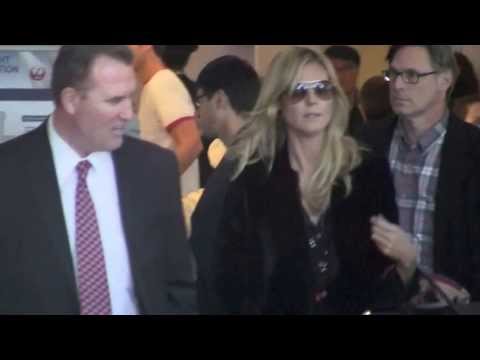 EXCLUSIVE: Hillary Swank and Heidi Klum Arrive at Los Angeles Airport