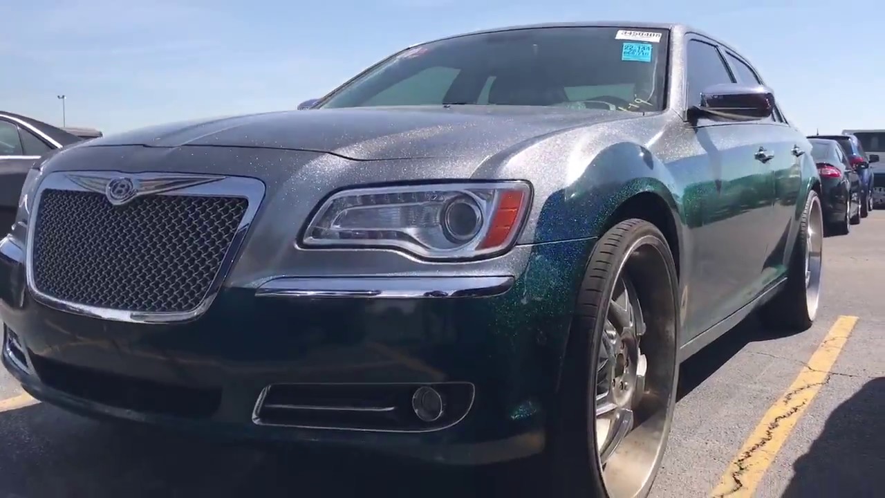 2014 Chrysler 300 C custom 2 tone glitter paint on 26 inch wheels - YouTube