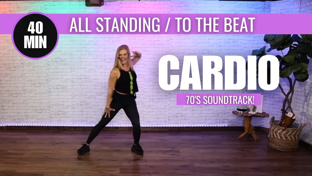 40-Min Fat Burning Cardio to the Beat | 70s Music Workout | Low Impact ...