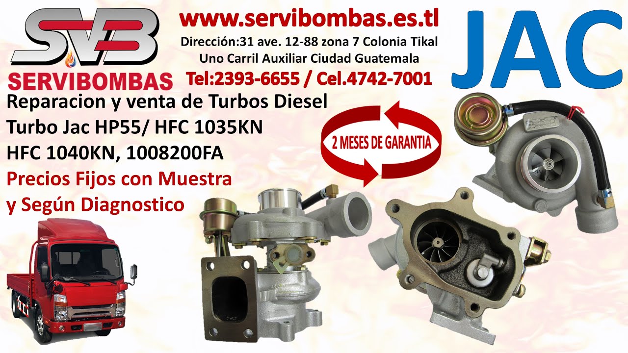 Venta de Turbo Jac HP55, HFC 1035KN, HFC 1040KN, 1008200FA, zona 7 ...