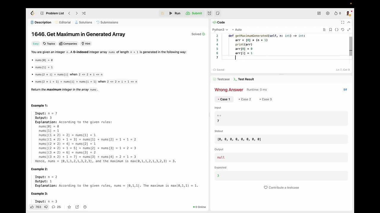 Get Maximum In Generated Array - YouTube