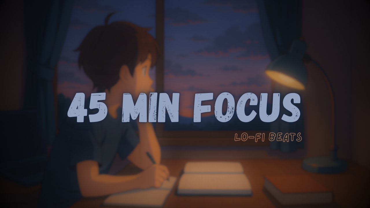 Lo-Fi Study Session 📚 45-Minute Focus Timer | Cozy Window Ambience ...