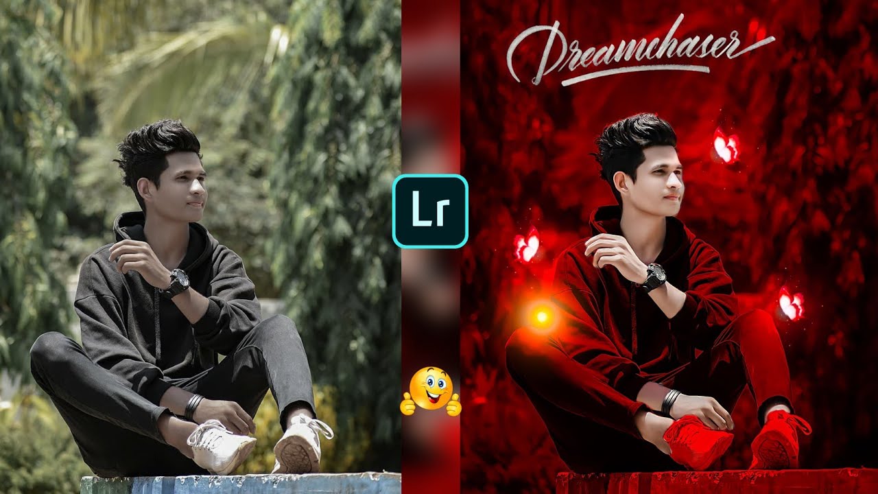 Lightroom Red And Butterfly Effect Photo Editing | Lightroom Background Colour Change Photo ...