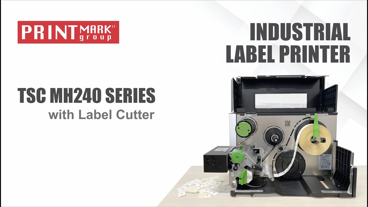 MH240 Series with Label Cutter - YouTube
