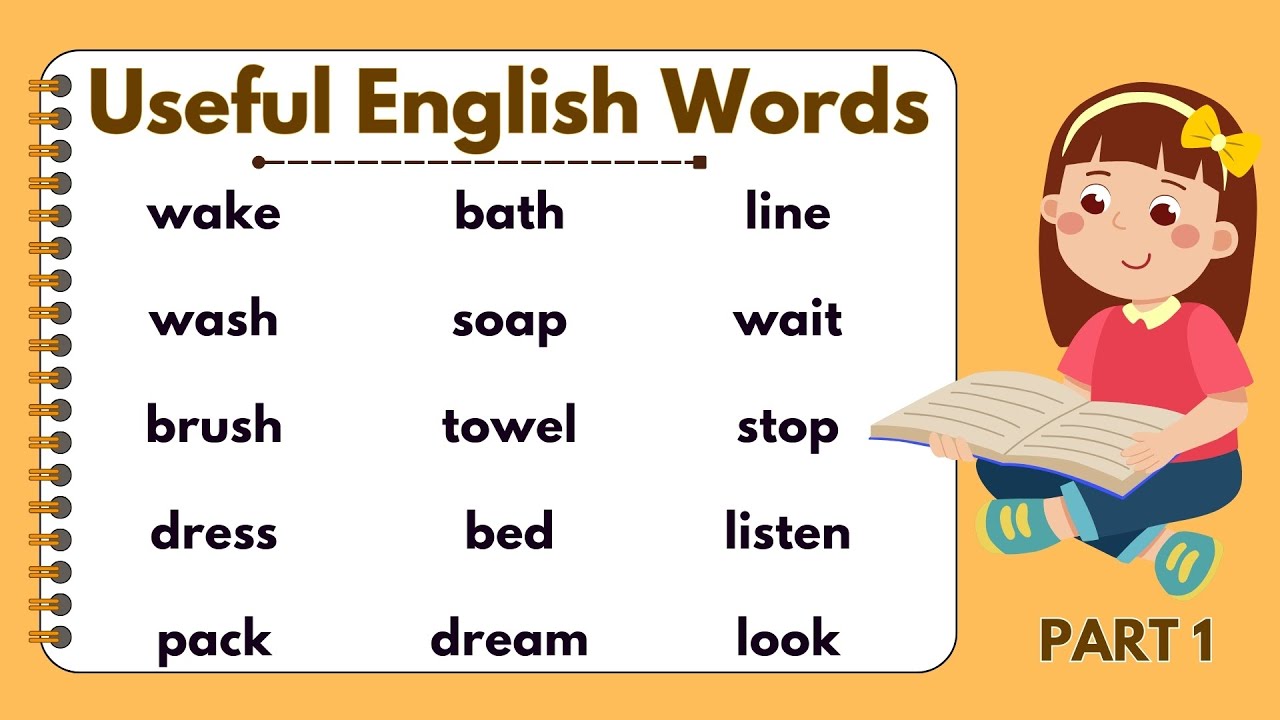USEFUL ENGLISH WORDS Part 1 | EASY VOCABULARY with Pictures | Read ...