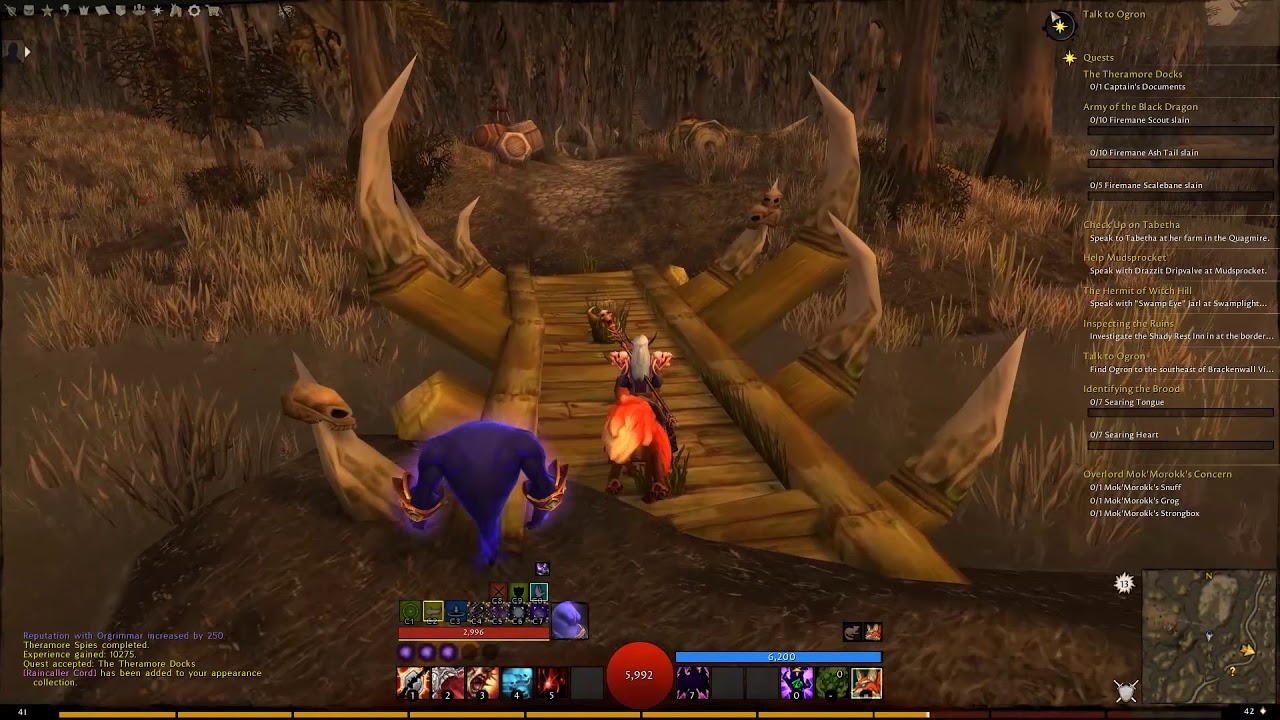 [WoW] Nightborne Warlock Leveling #24 - Dustwallow Marsh #2 - YouTube