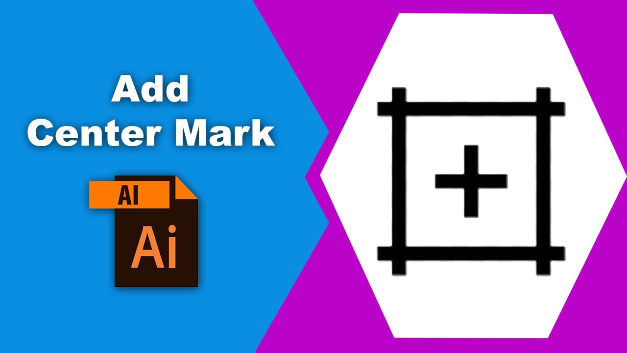 How to add a center mark in Adobe Illustrator - YouTube