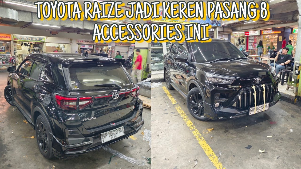 Toyota raize pasang 18 accessories - YouTube