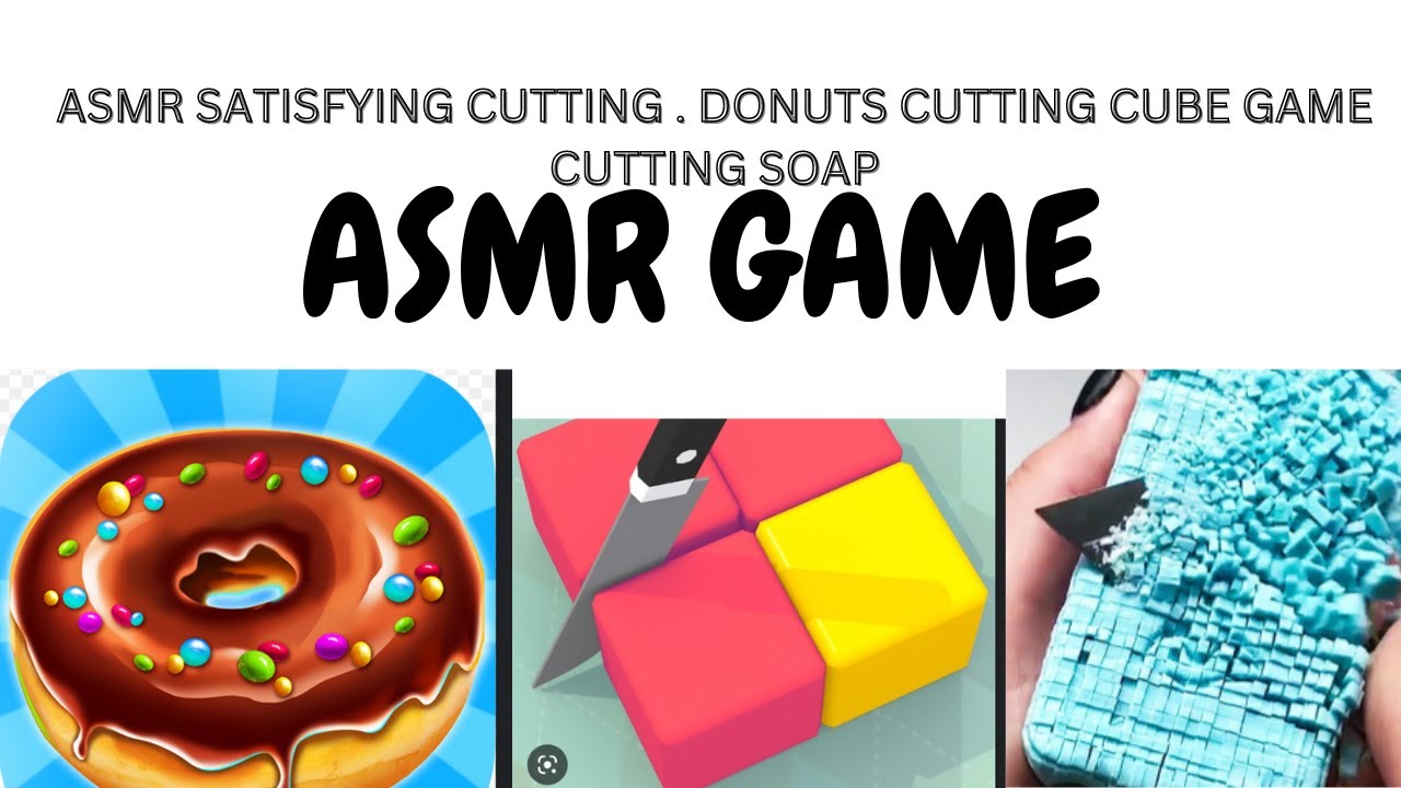 ASMR SATISFYING GAME ( CUTTING SOAP ). (CUTTING DONUTS) AND (CUTTING ...