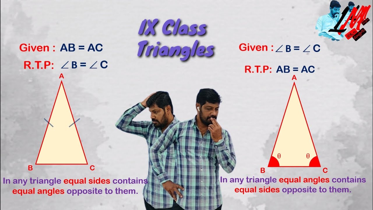 Isosceles Triangle Property proof - IX Class - Triangles - LM 301 - YouTube