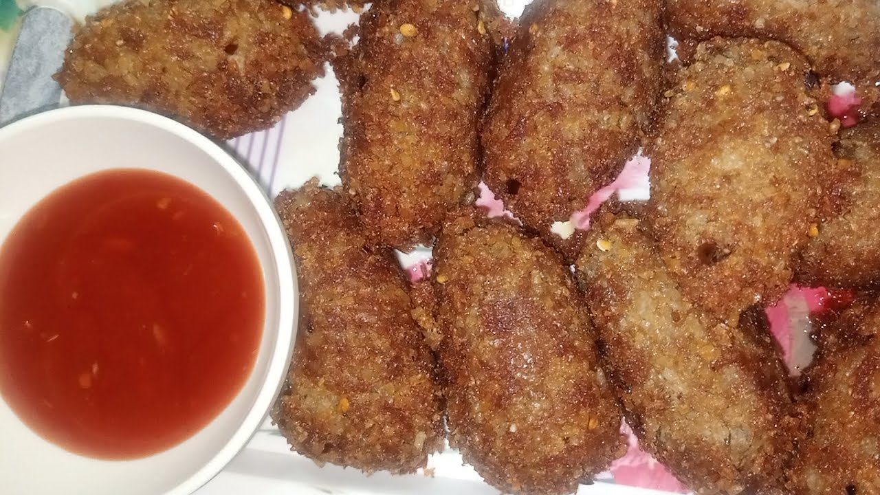Leftovers Chicken, Rice Kabab|| easy to cook||by cooking with sana ...