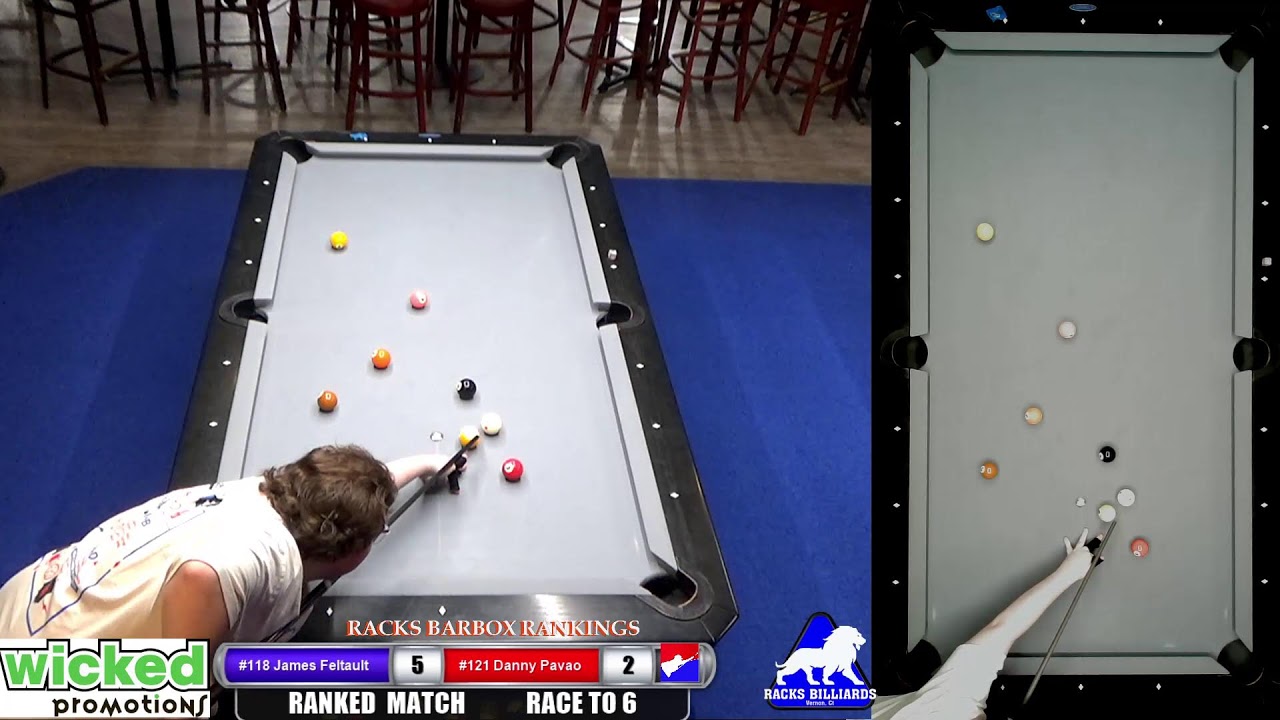 RANK MATCH 118 James Feltault vs 121 Danny Pavao race to 6 - YouTube