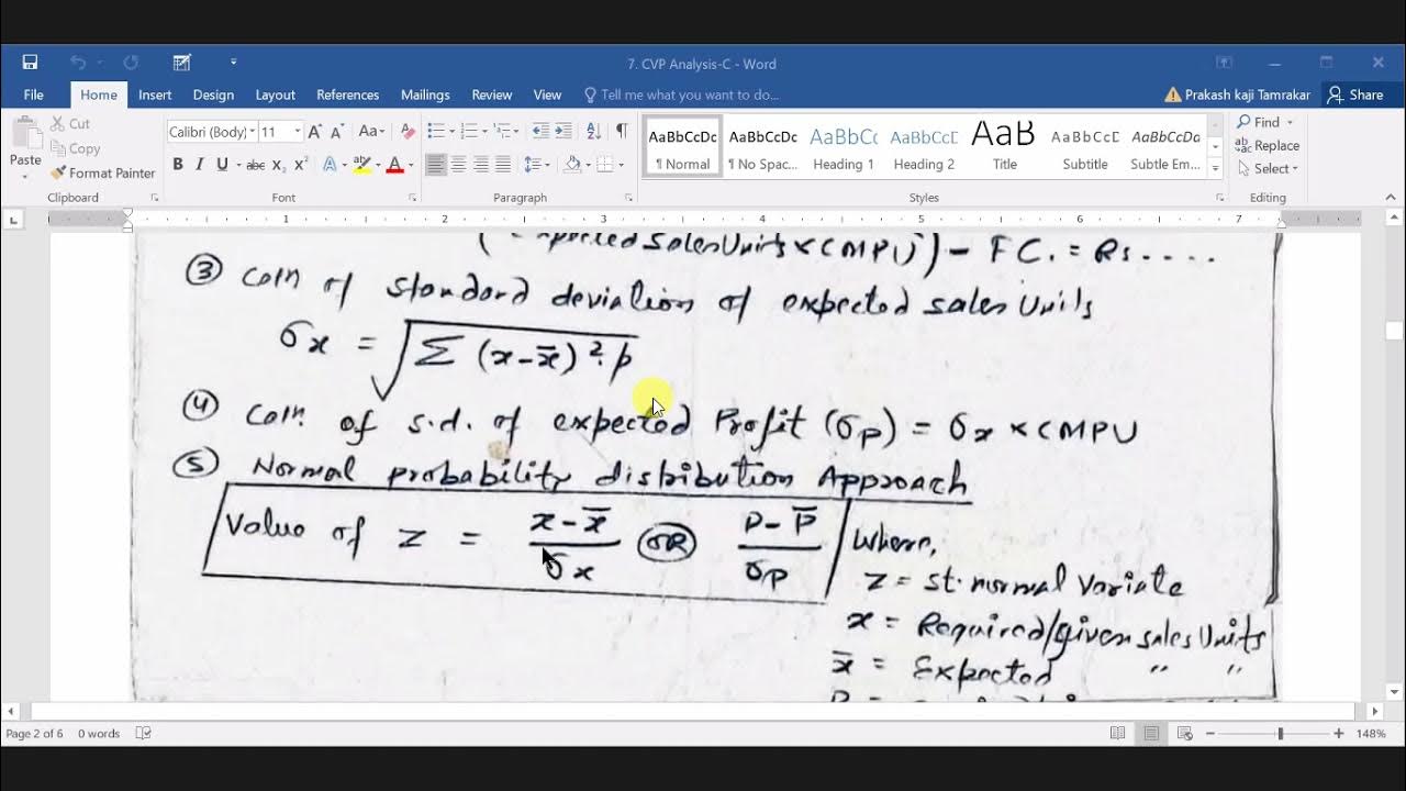 Unit 4 (PART- 5) CVP Analysis Linear Programming | Management Accounting | MBS Second Semester ...